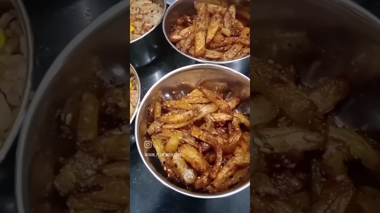 Lynch box combo : veg fried rice and chilli potato (recipe in comments ...