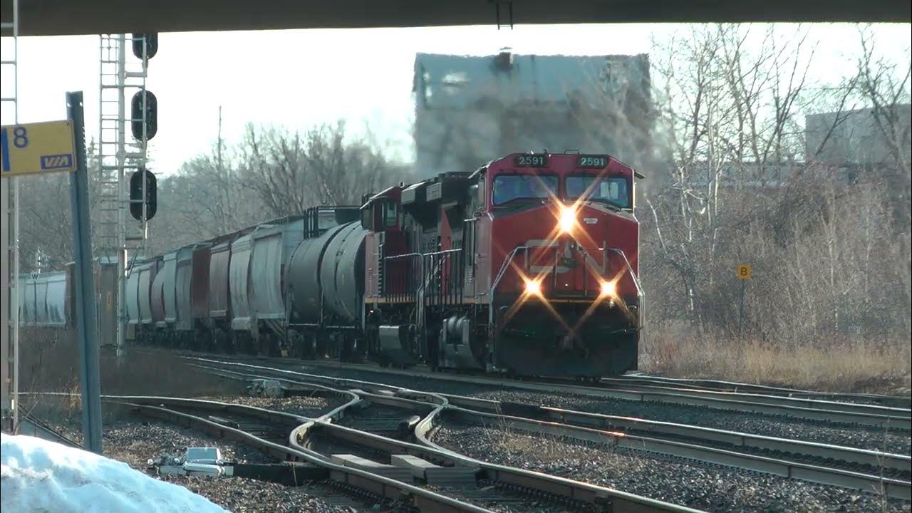 CN Train 309 Westbound March 17, 2022 - YouTube