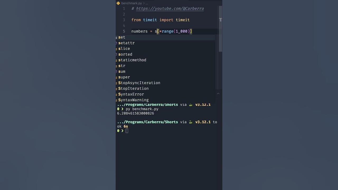 Speed up your code with THIS easy trick #python #coding #programming - YouTube
