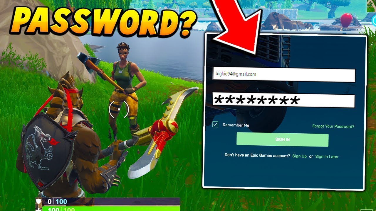 I gave my PASSWORD to RANDOM PLAYERS in playground fill.. (Fortnite ...