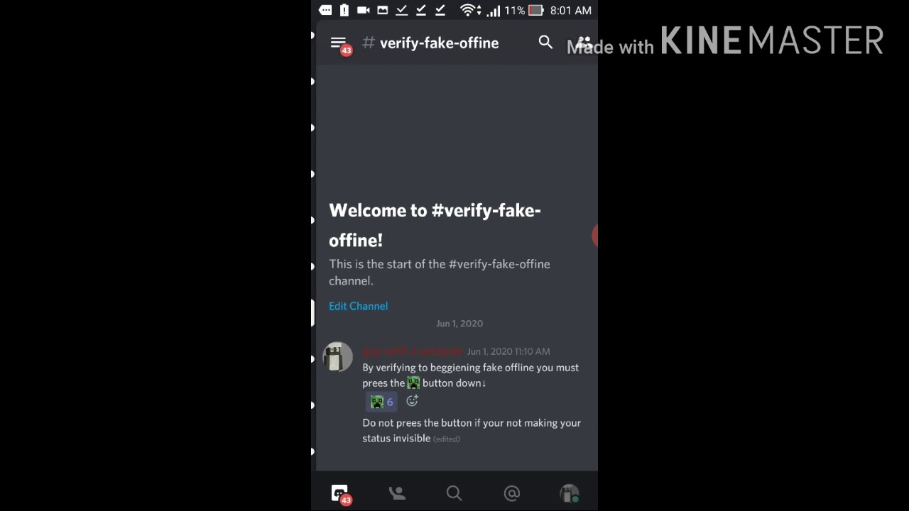 Discord pt1 fake offline - YouTube