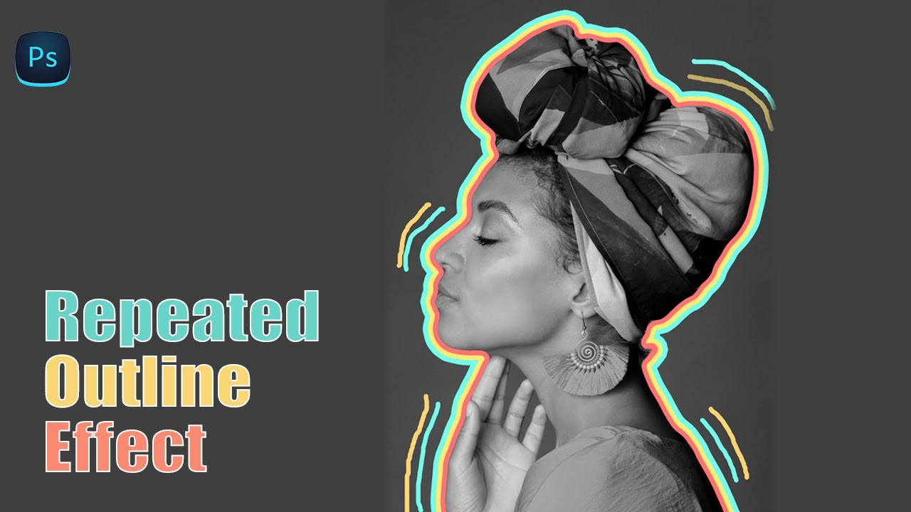 How to Make Repeated Outlines in Adobe Photoshop | Adobe Photoshop ...