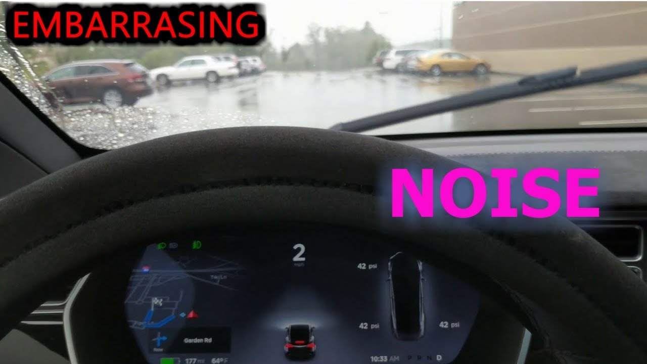 EMBARRASSING Tesla Noise From Brakes When Approaching Stop & Wet - YouTube
