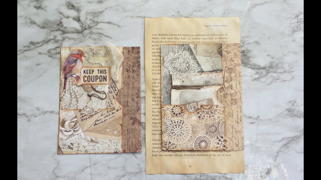Junk Juornal wrap around page pocket. #junkjournal #ephemera - YouTube