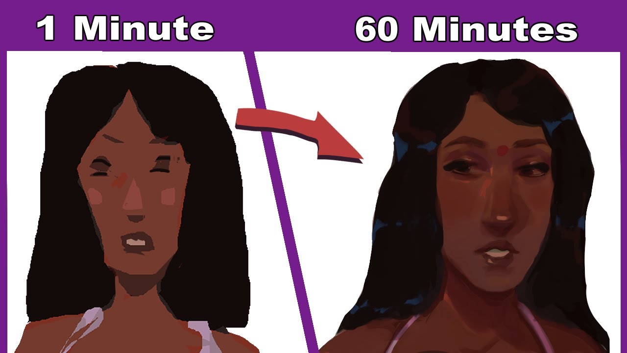 The Secret To Stunning Dark Skin Color In Digital Art - YouTube