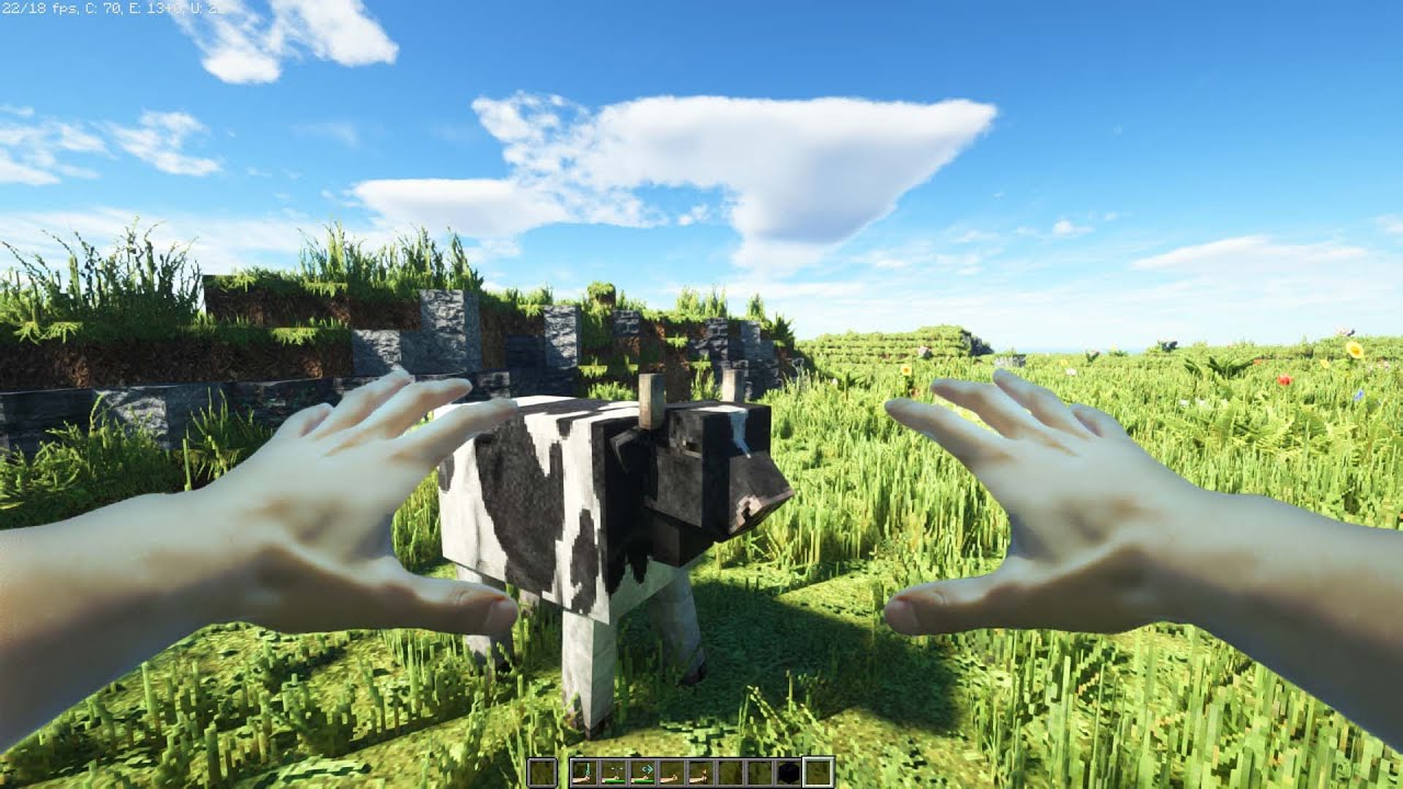 Minecraft Mod Concept | Realistic Player Hands - YouTube