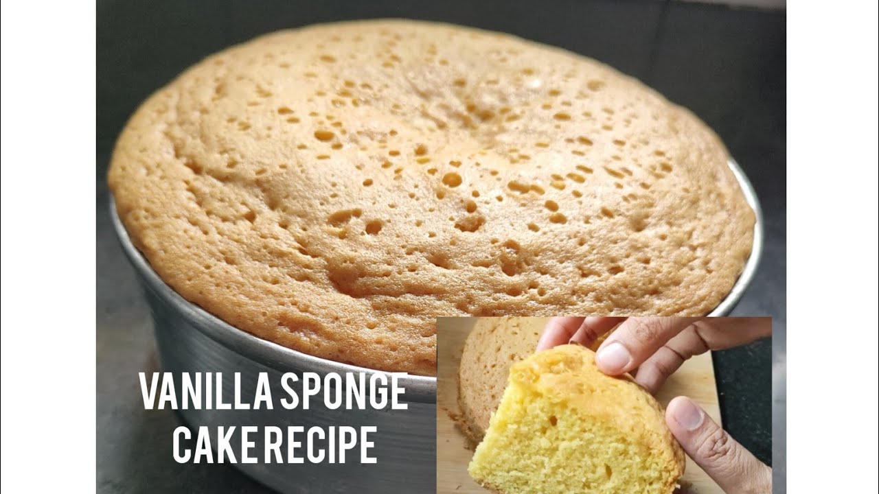 vanilla sponge cake recipe| how to make fluffy vanilla sponge cake ...