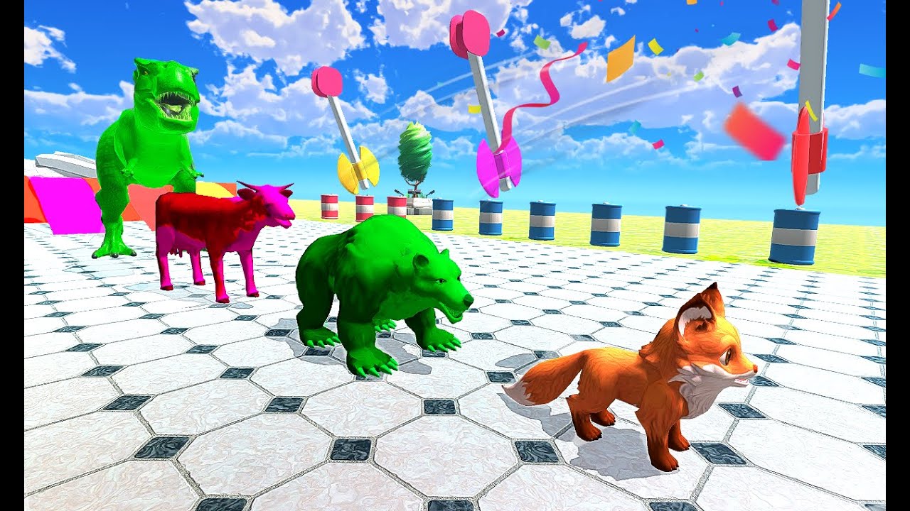 Epic Animal Race Game | Funny Cartoons | Colorful Cartoons | Fun ...