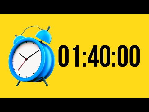 1 Saat 40 Dakika Zamanlayıcı | Müziksiz - Derin Çalışma ve Odaklanma - Alarm