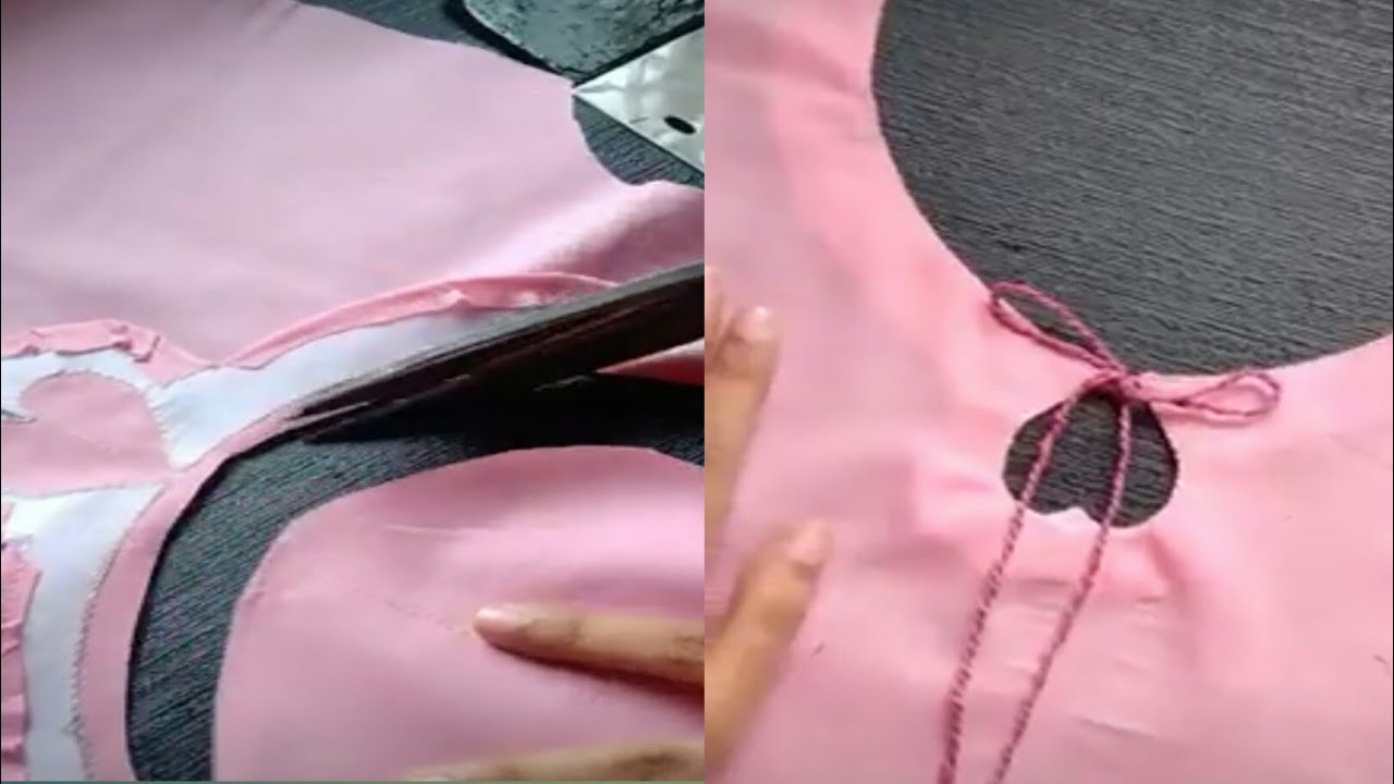 Simple kurti neck design cutting l how to cut perfect front neck on ...