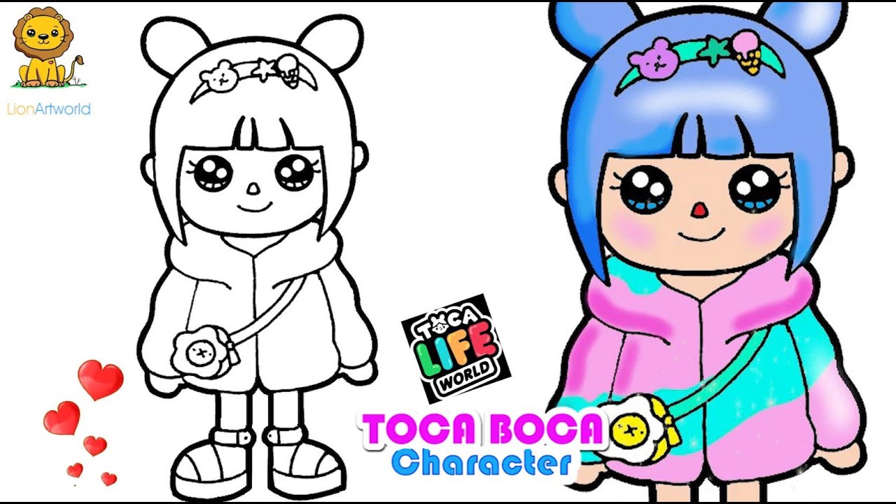 How to draw Toca Life world character step by step easy #tocaboca # ...