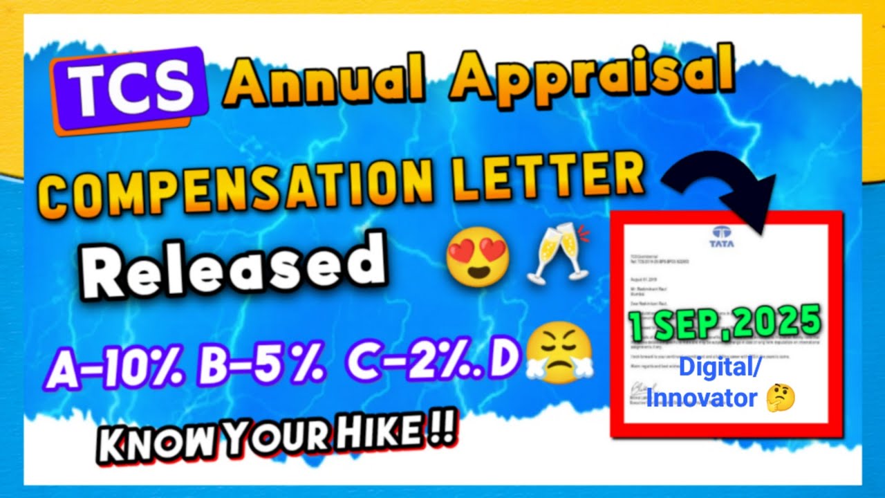 TCS Annual Compensation Letter Released For All😍| Salary Hikes 🤩 #tcs # ...
