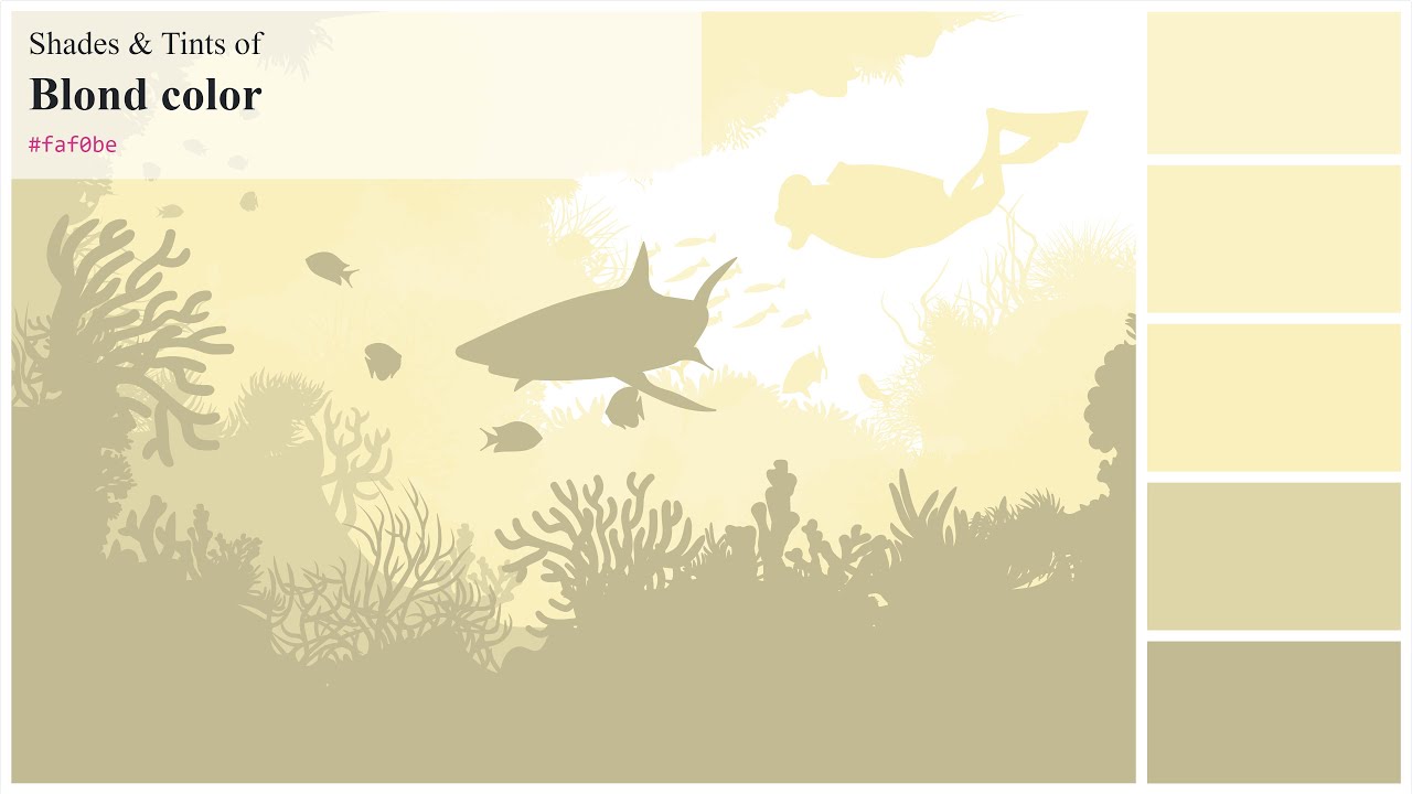 Shades & Tints of Blond color #faf0be A Warm Yellow color #ded5a8 # ...