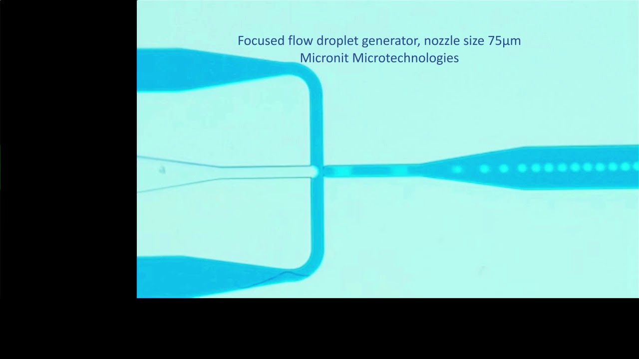 Focused flow droplet generator Micronit Microtechnologies - YouTube
