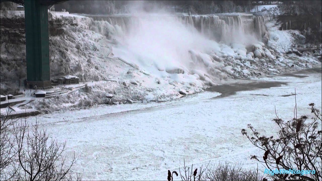 Niagara River: Day BEFORE the 2015 Ice Bridge formed - massive flow of ...