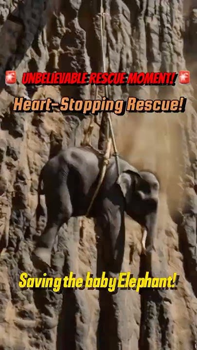 Unbelievable Rescue! Baby Elephant Saved from a Dangerous Cliff 🐘⛰️ ...