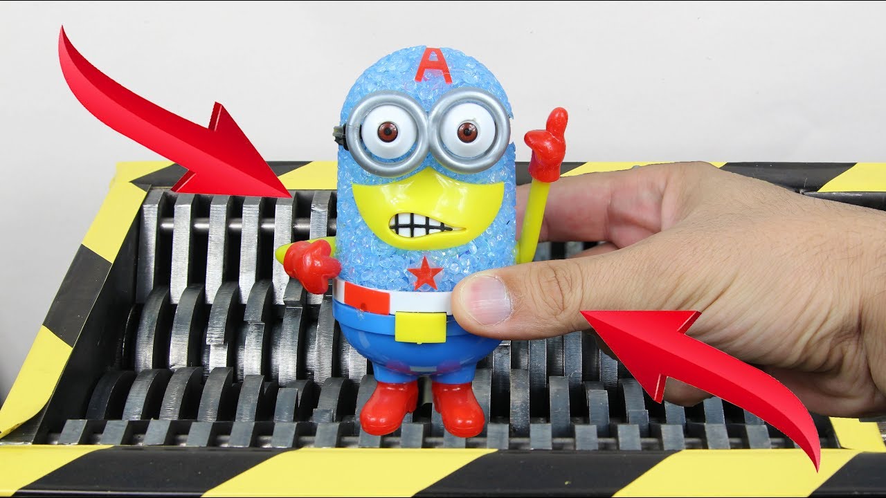 Experiment Shredding Despicable Me 3 Minion And Toys | The Crusher ...