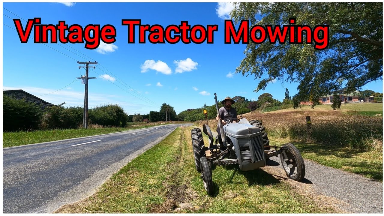 Mowing With My TEA20 Ferguson Tractor & Vintage Slasher Mower ...