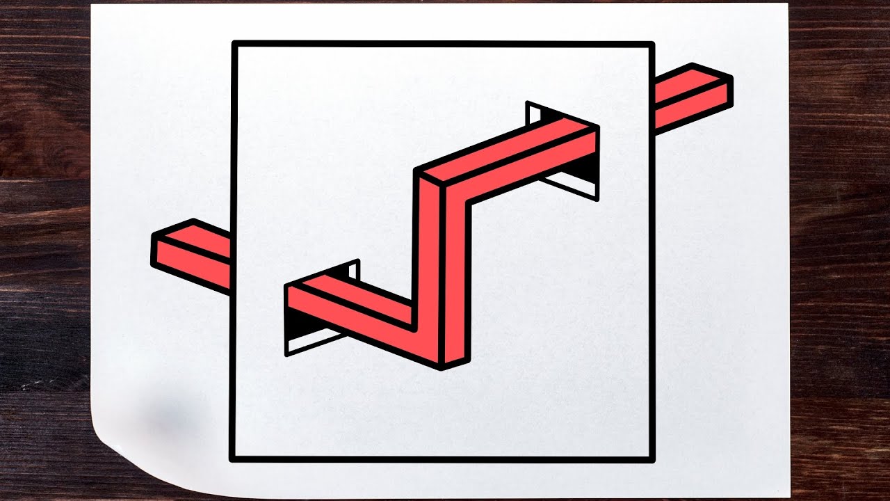 How to Draw Simple 3D Illusion - Easy Optical Illusions for Beginners ...