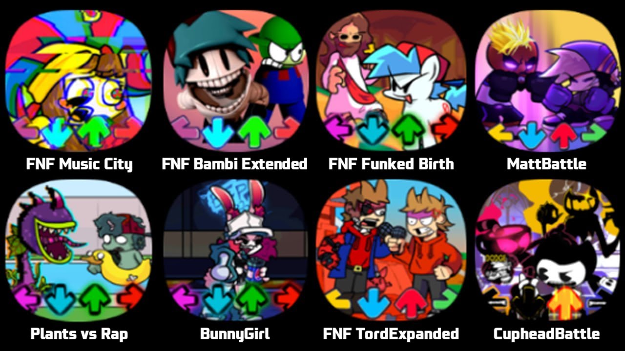 FNF Drowning In Darkness, FNF Botanical Madness, FNF Boyfriend, FNF Dad ...