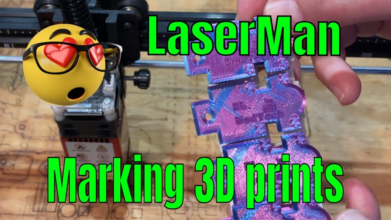 Marking 3D prints with the Flying Bear LaserMan Laser Cutter - YouTube