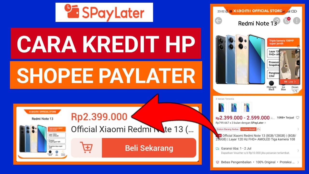 CARA KREDIT HP DI SHOPEE PAYLATER - YouTube