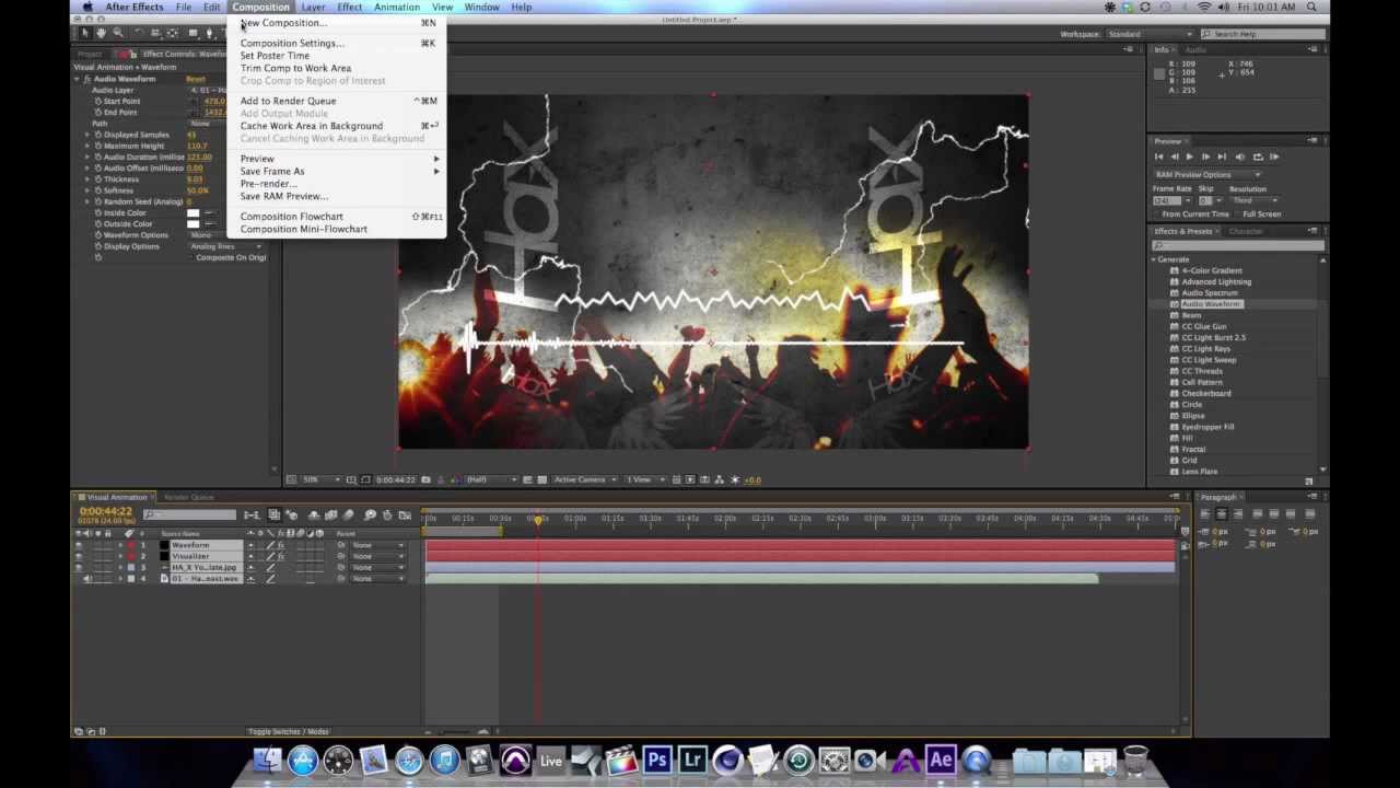 How to make an Audio Visualizer in Adobe After Effects CS6 - YouTube
