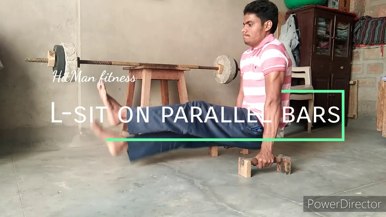 how to do L-sit on parallel bars. L-sit progressions - YouTube
