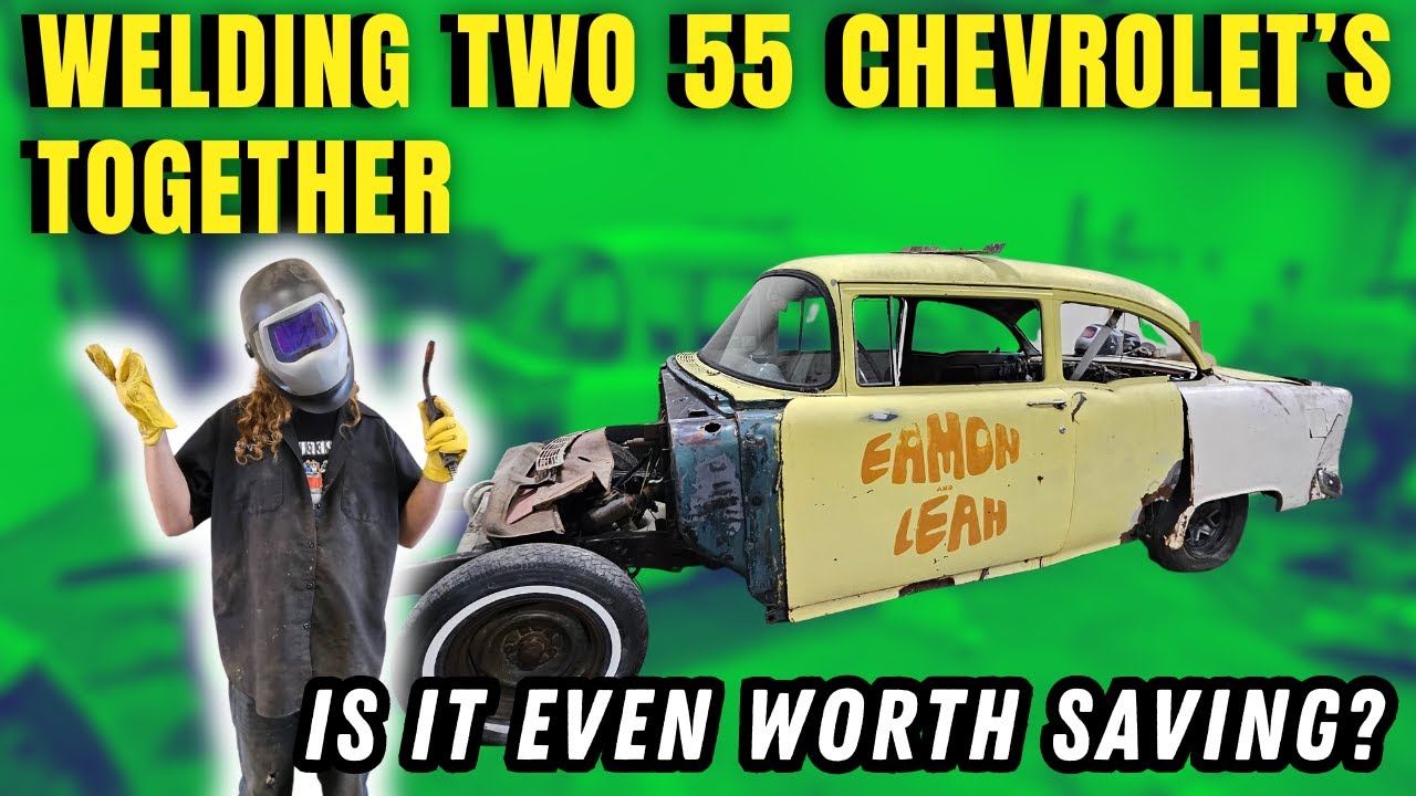 Two 55 Chevrolet's Get Welded Together- Two Door In The Front, Four ...