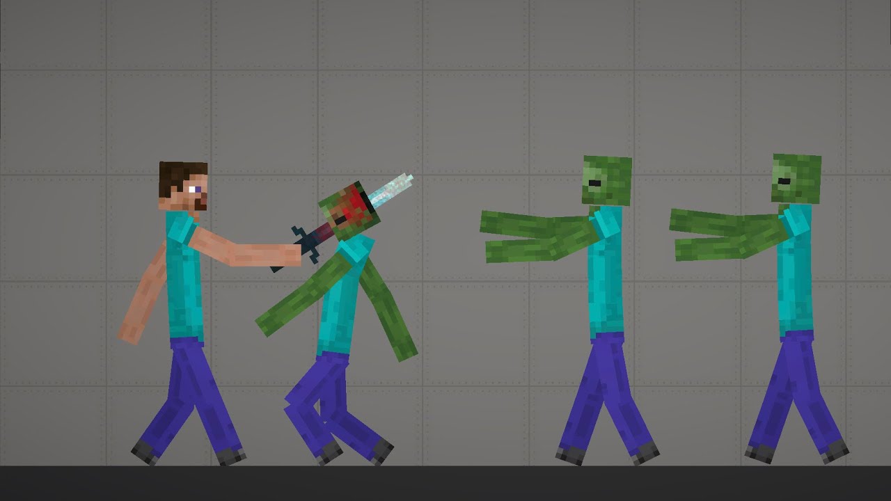 Minecraft characters Fight Each Other in melon playground - YouTube