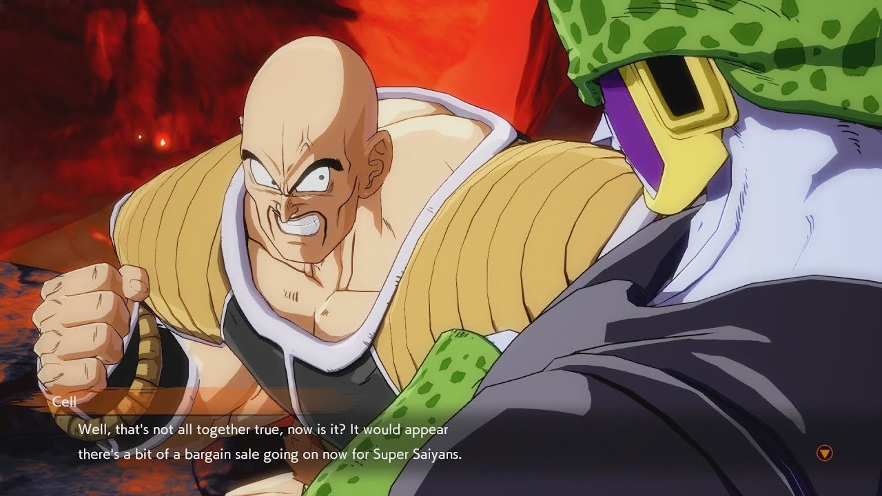 DRAGON BALL FIGHTERZ Cell Roasts Nappa - YouTube