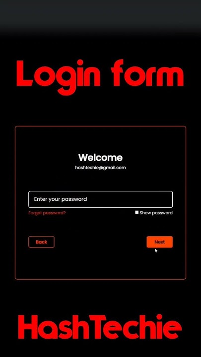 Multi Step Login Form Using Htmlcss And Javascript Youtube