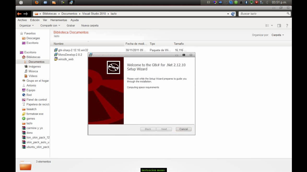 como instalar mono en windows - YouTube