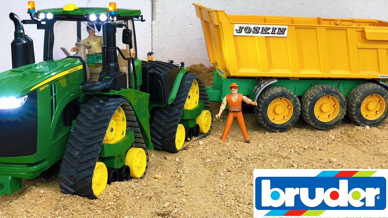 BRUDER TOYS RC tractor SAND transport! Extra Double power wheels! - YouTube