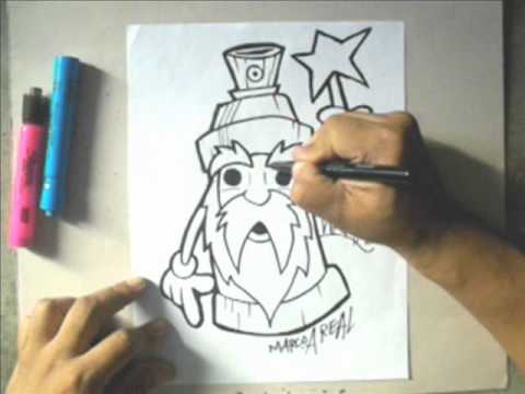 How to draw a WIZARD Spraycan Character