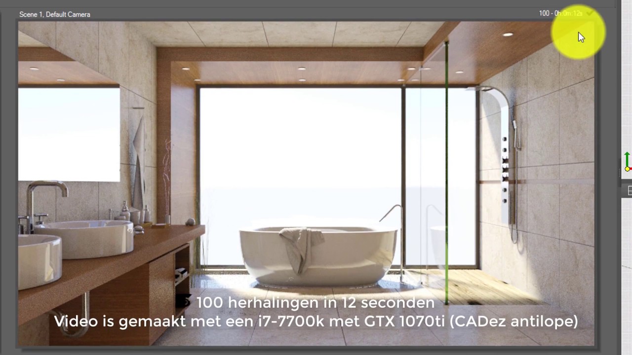 Unicorn render tutorial 01a. Instellingen interface en voorbeeld scherm ...