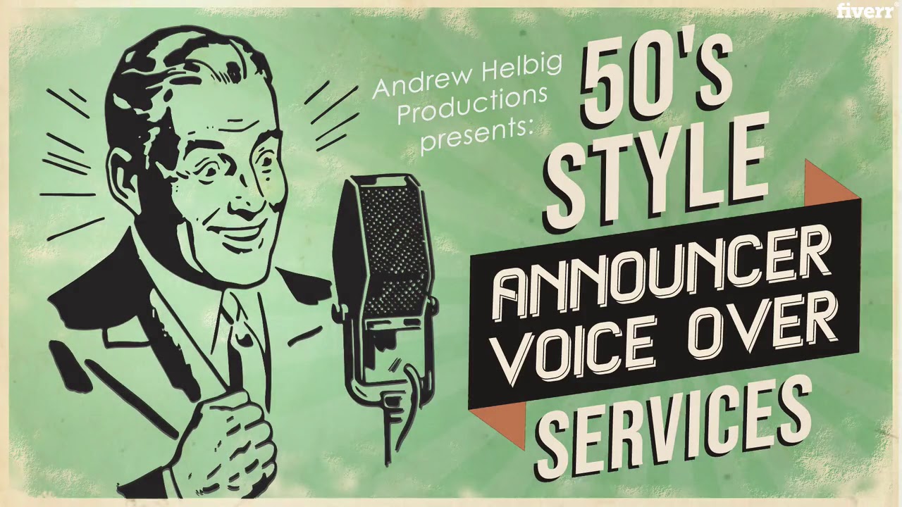 Voice Over - record a 50s style radio announcer voice over - YouTube