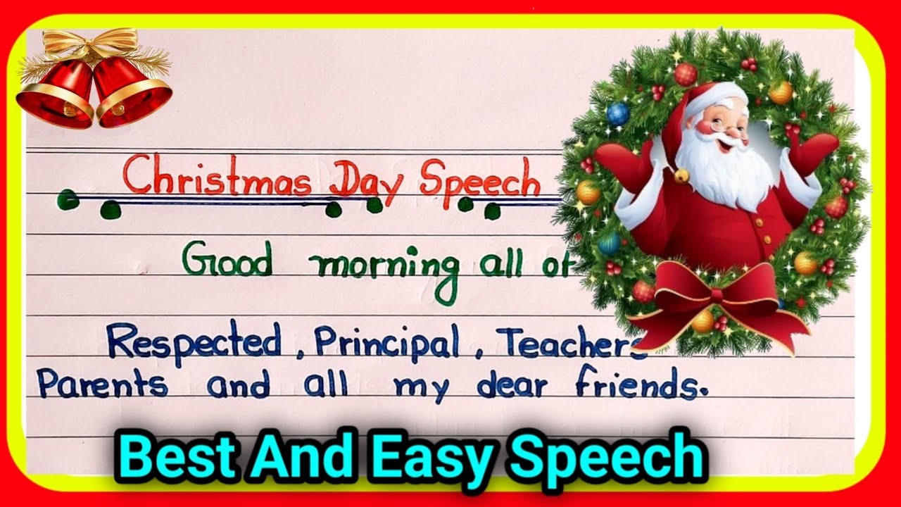 christmas speech ||christmas day speech in english ||speech on ...