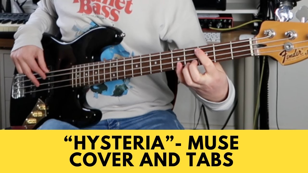 Hysteria - Muse (Bass Cover) [TABS] - YouTube