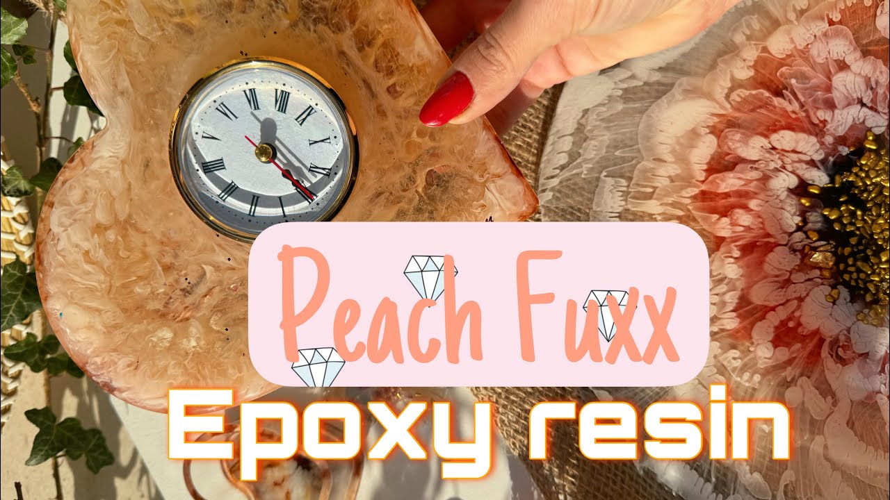 Peach 🍑 fuzz epoxy resin clock ⏰ - YouTube