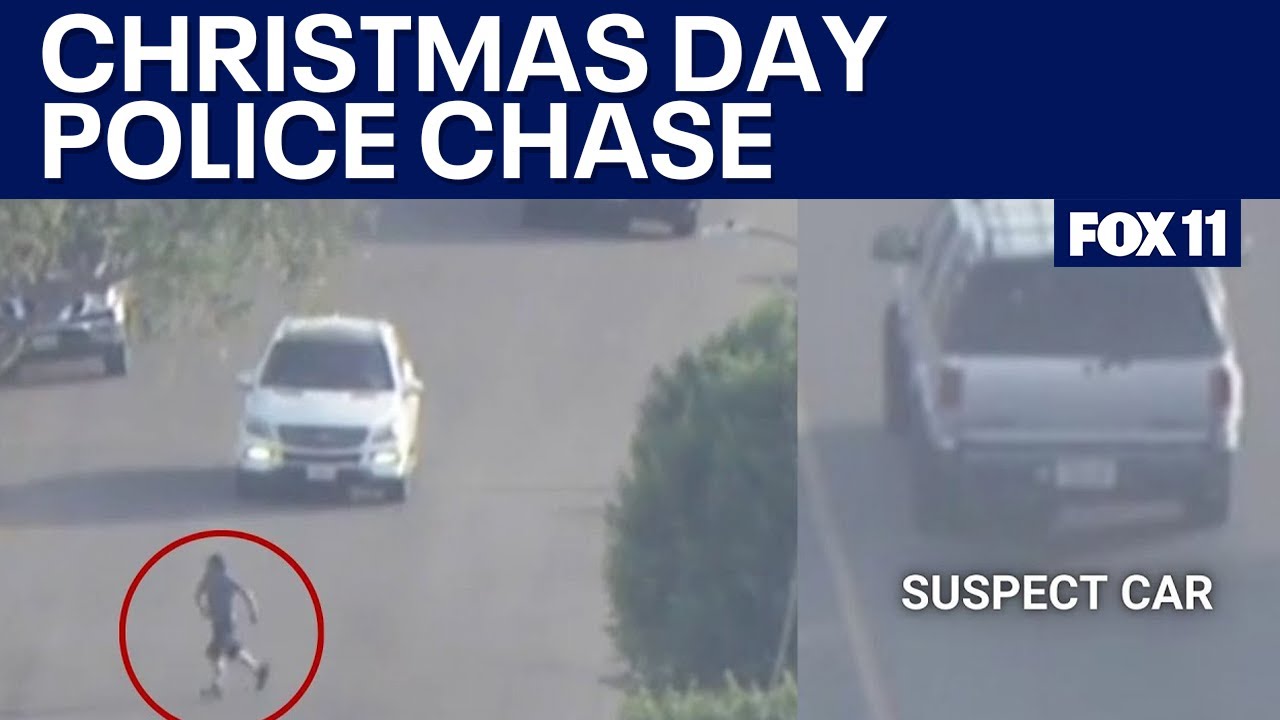Man leads police chase across Inglewood on Christmas Day - YouTube
