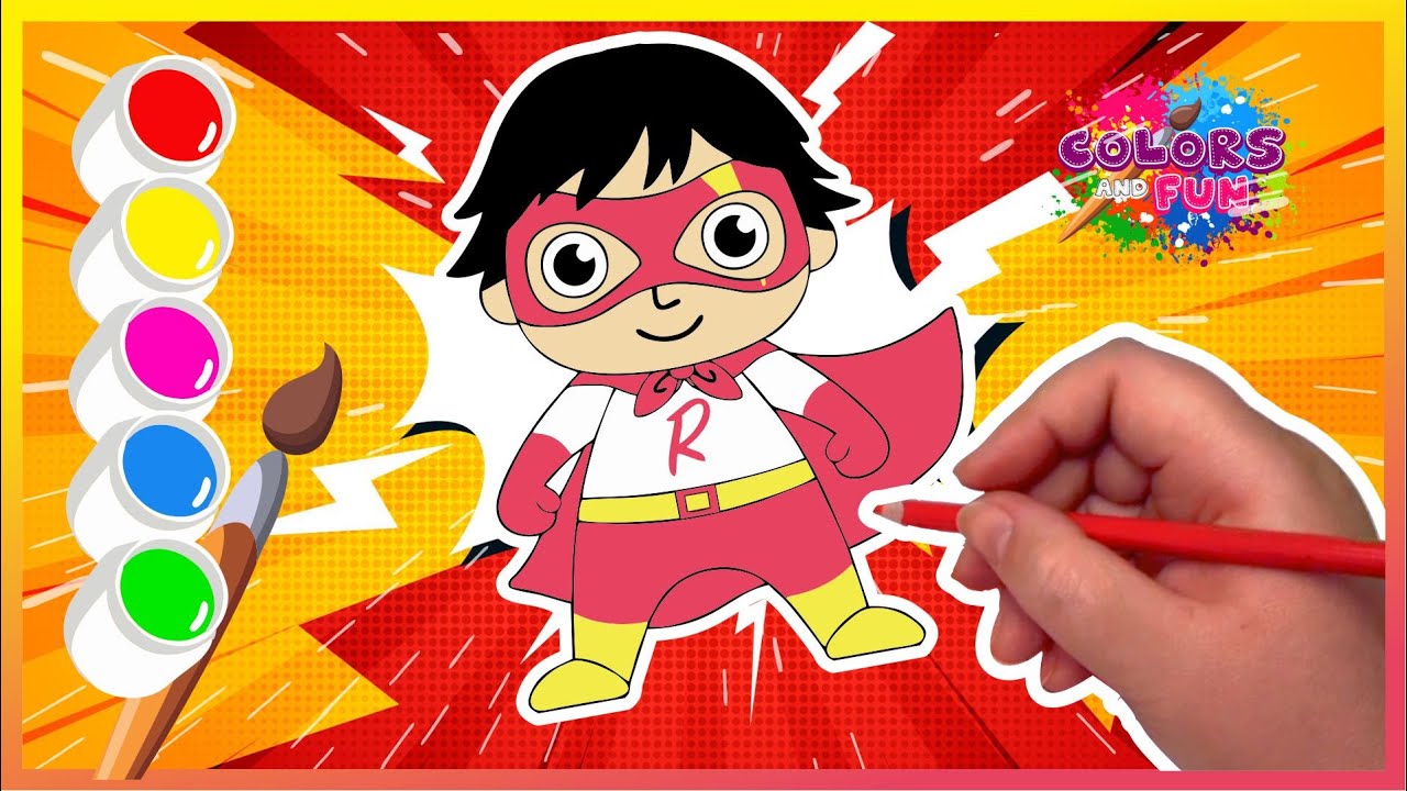 Ryan's World How to draw and paint? - Colors and Fun #145 - YouTube