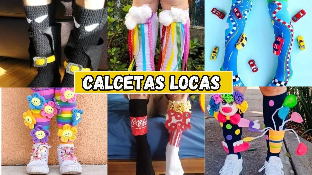 Recopilación 50 ideas de CALCETAS MEDIAS LOCAS para niña y niño. 2024 ...