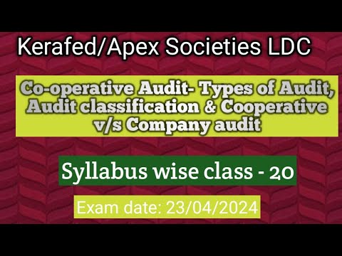 Kerafed Apex Societies LDC Syllabus wise class/Types/Classification ...