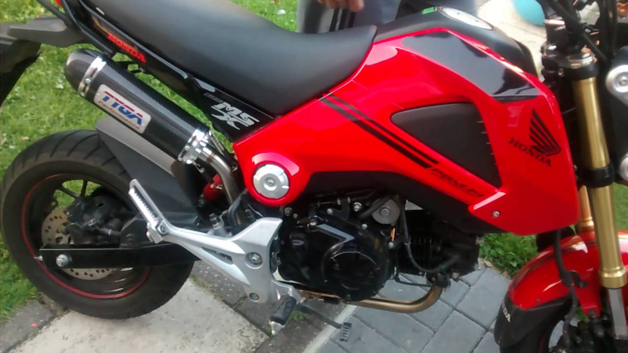 Honda MSX 125 with Full Tyga Exhaust system - YouTube