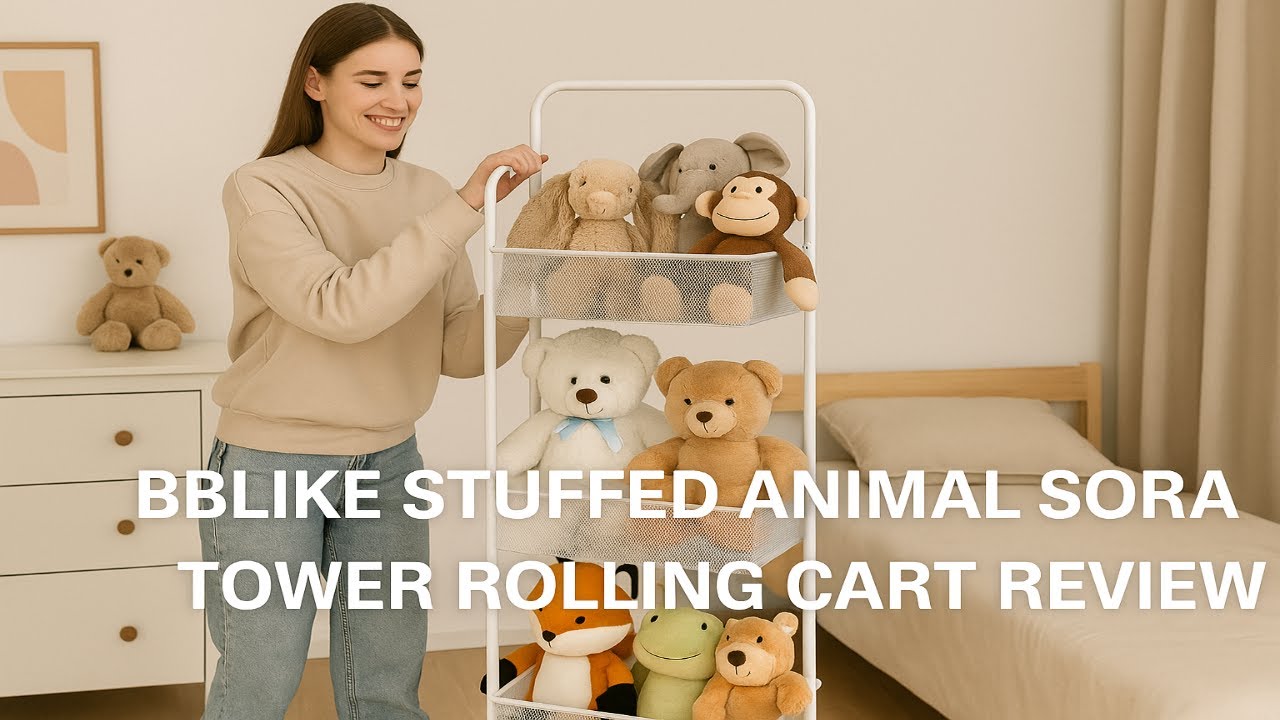 🧸 BBLIKE Stuffed Animal Storage Tower Rolling Cart Review 🧺 - YouTube