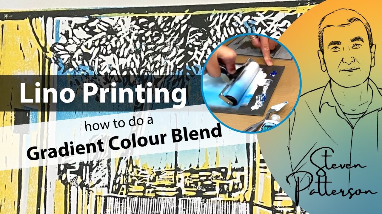 Lino Printing Tips - How To Do a Gradient Colour Blend - YouTube
