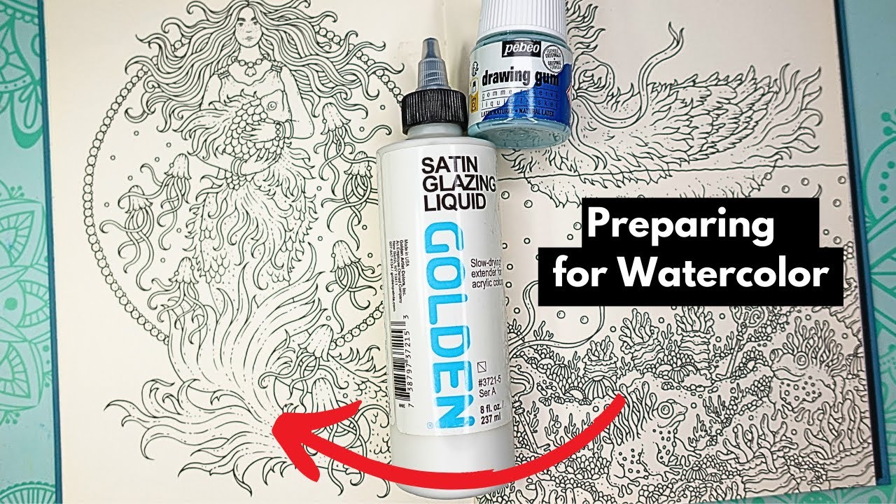 How I PREPARE & PROTECT Adult Coloring Pages Before Applying Watercolor ...
