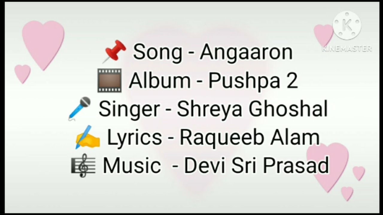 Angaaron Song (Hindi Lyrics) | Pushpa 2 | Shreya Ghoshal | Raqueeb Alam ...