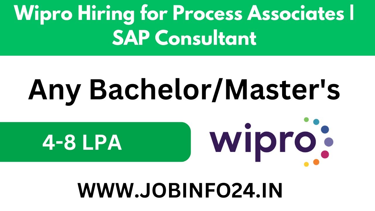 Wipro Hiring for Process Associates | SAP Consultant | - YouTube